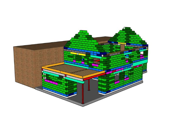Maison ossature bois avec garage à Lamine - Gablok